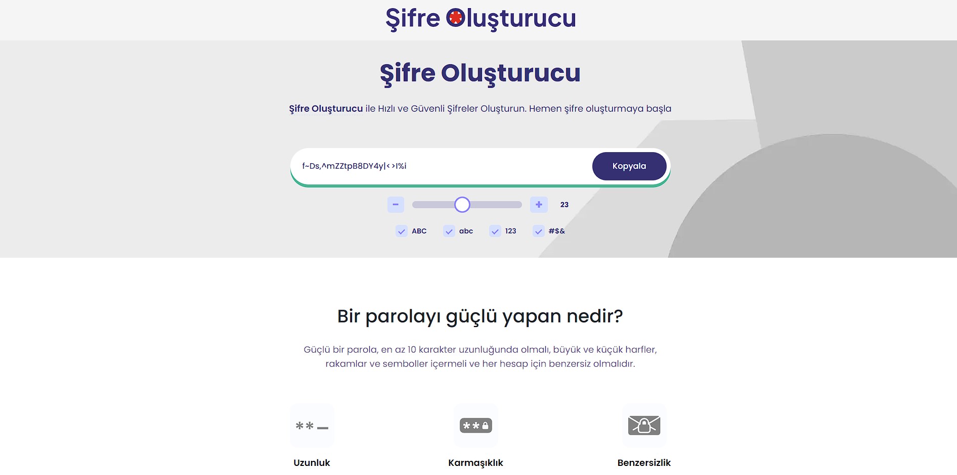 GitHub - yavuzyazici/Sifre-Olusturucu: Create passwords with password generator